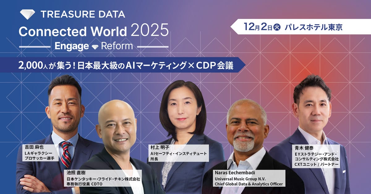 トレジャーデータ株式会社 フラッグシップイベント「Treasure Data Connected World 2025」を 12月2日（火 ...